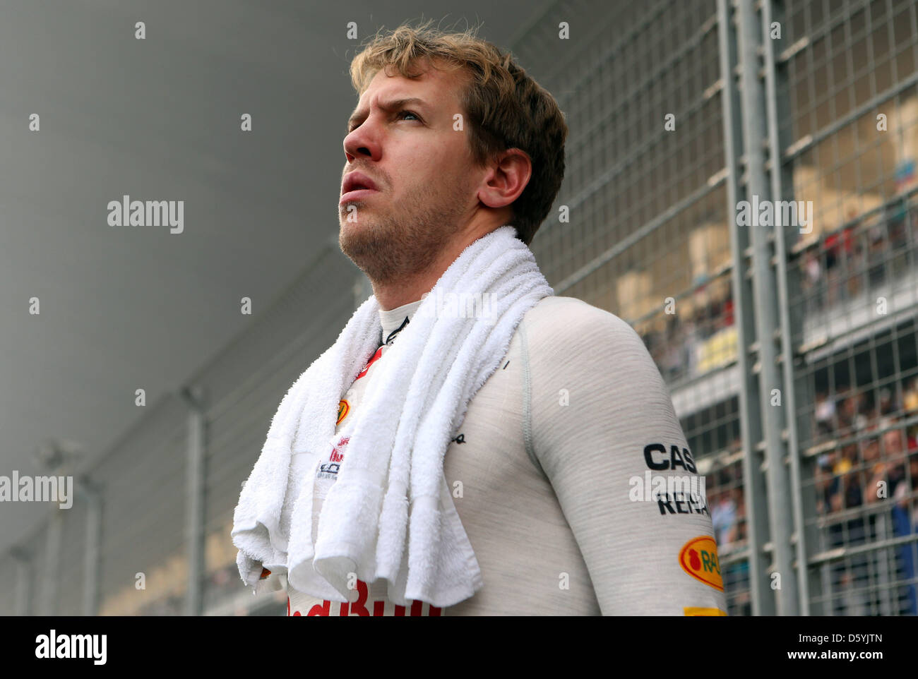 German Formula One driver Sebastian Vettel seen before the start the ...