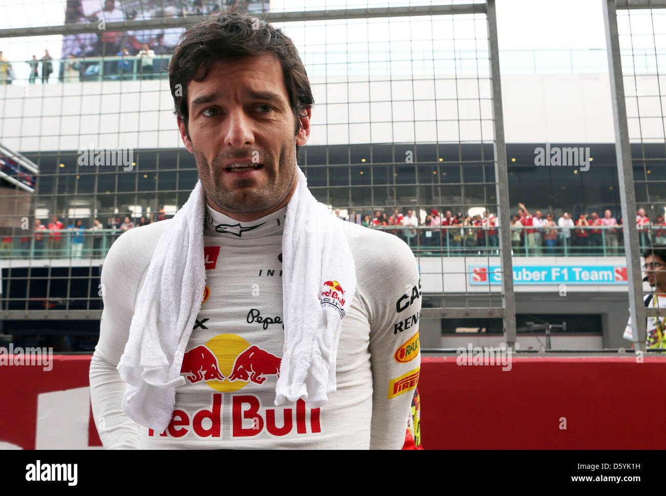 Australian Formula One driver Mark Webber of Red Bull seen before the ...
