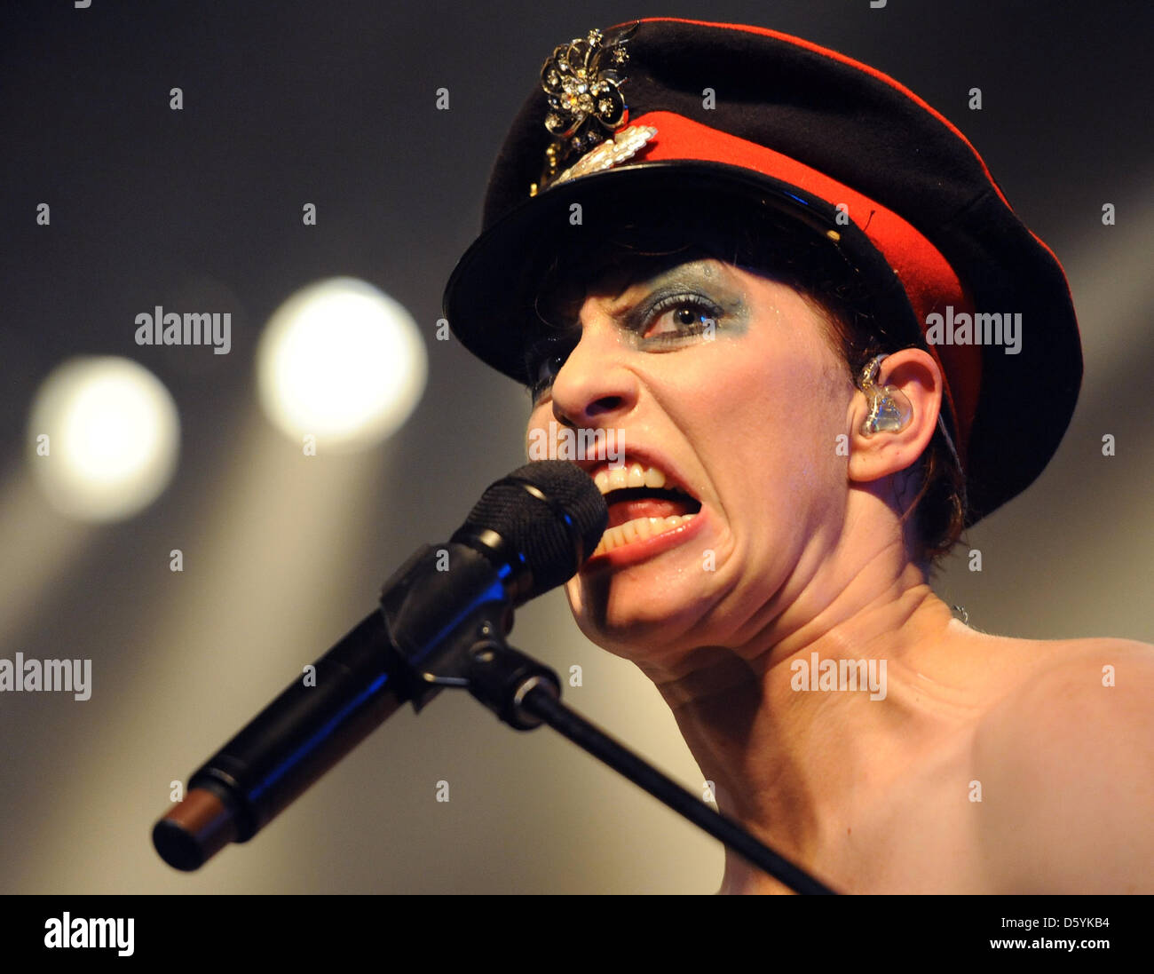 US singer Amanda Palmer performs on stage at the Columbia Club in ...