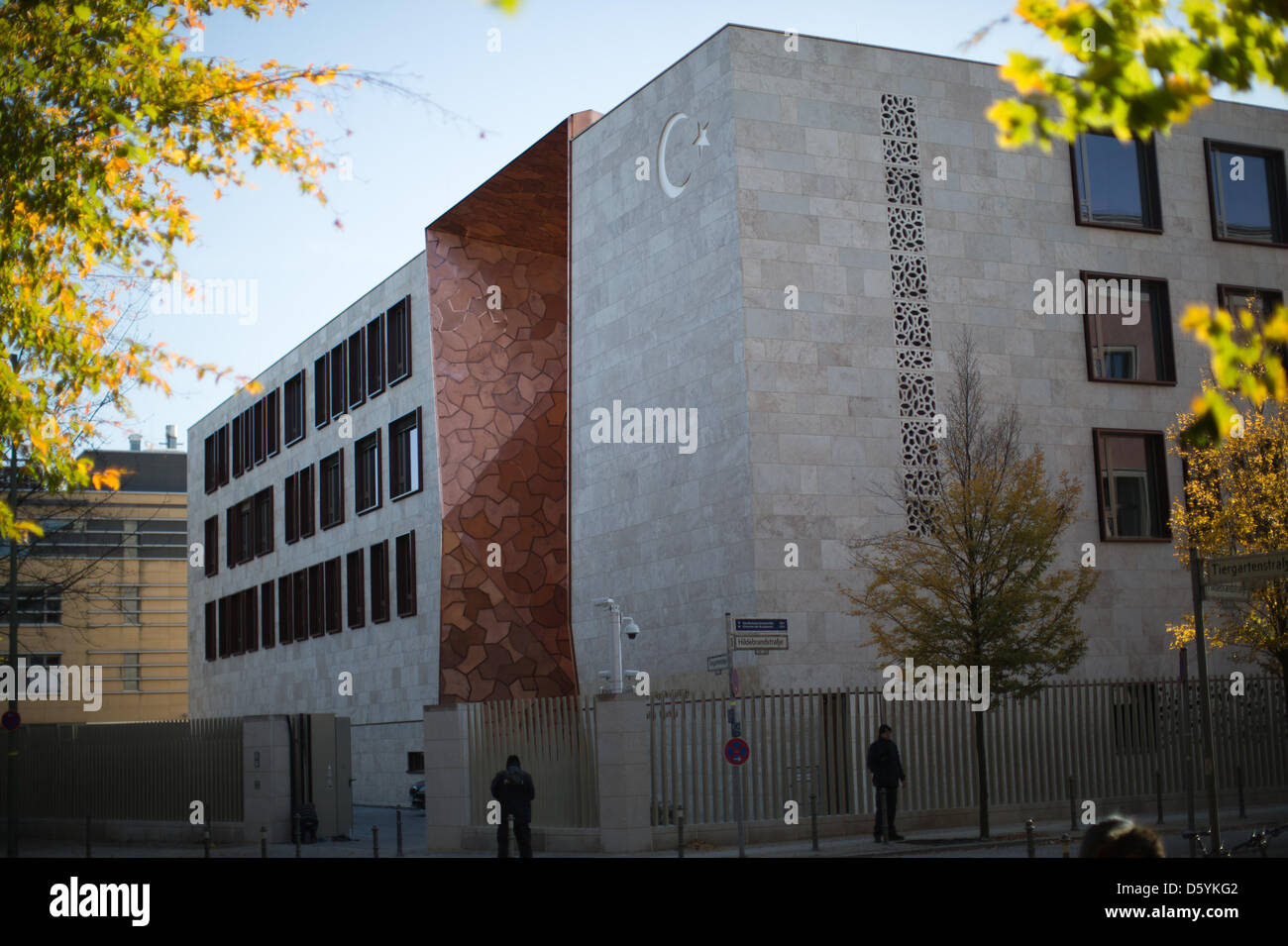 The sun shines onto the new Turkish Embassy in Berlin, Germany, 29 ...