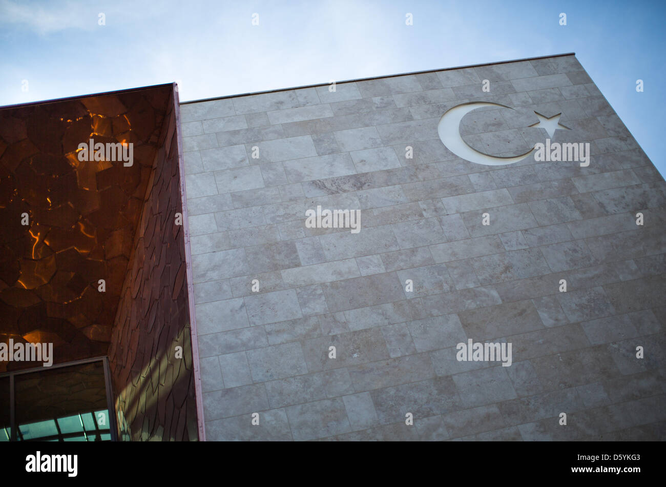 The sun shines onto the new Turkish Embassy in Berlin, Germany, 29 ...