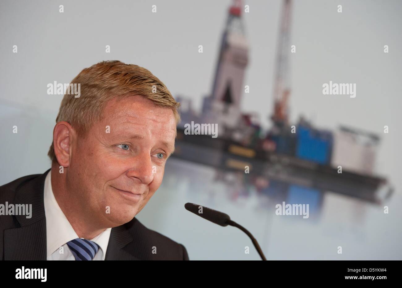 RWE Dea AG chairman of the board Thomas Rappuhn speaks at the company's ...