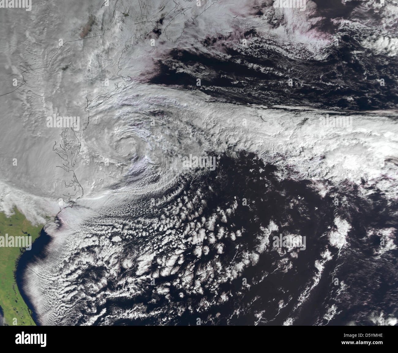 HANDOUT - Hurricane Sandy as it hit the US east coast - as seen by the ...