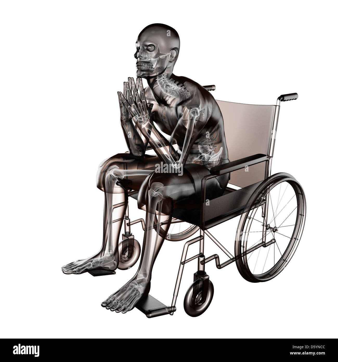 Skeleton in wheelchair hi-res stock photography and images - Alamy