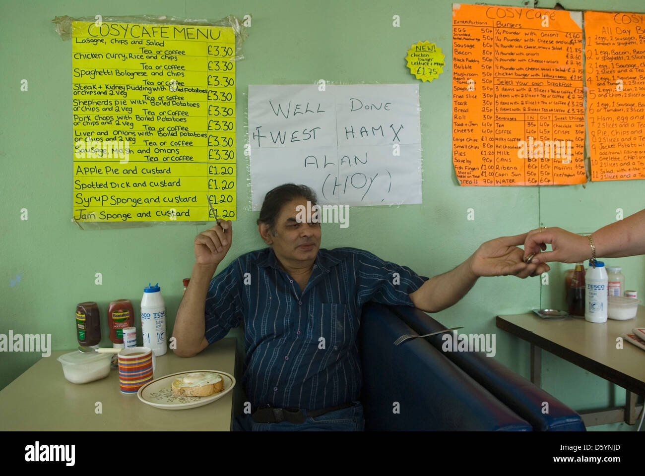 Greasy Spoon Cafe menu, the Cosy Cafe. East Cross Centre, Waterden Road ...