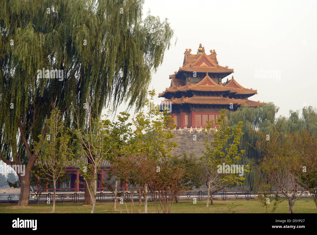 View of a building of the Forbidden City, the enormous palace compound ...