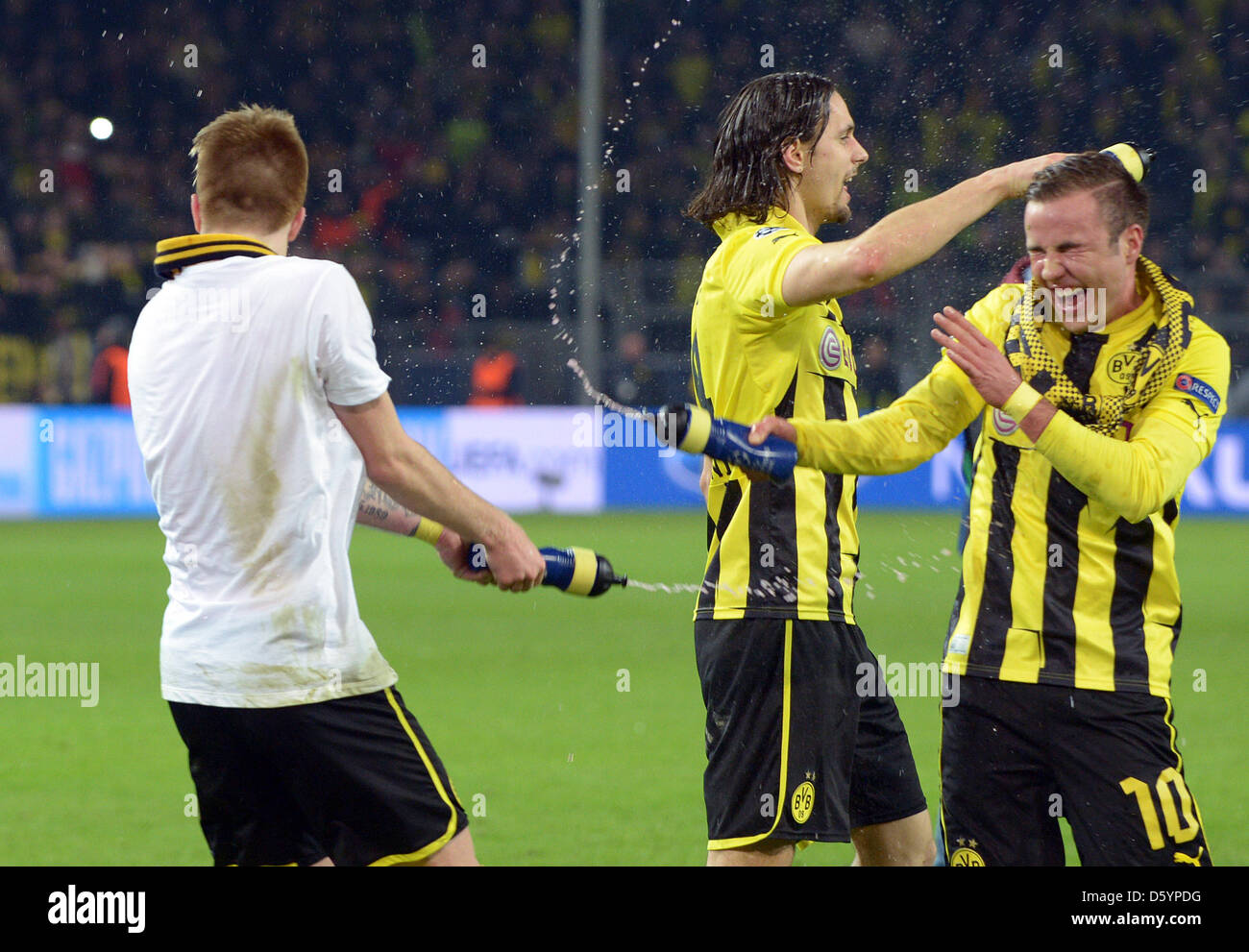 Dortmund, Germany, 09 April 2013. Dortmund's Marco Reus (L-R) Neven ...