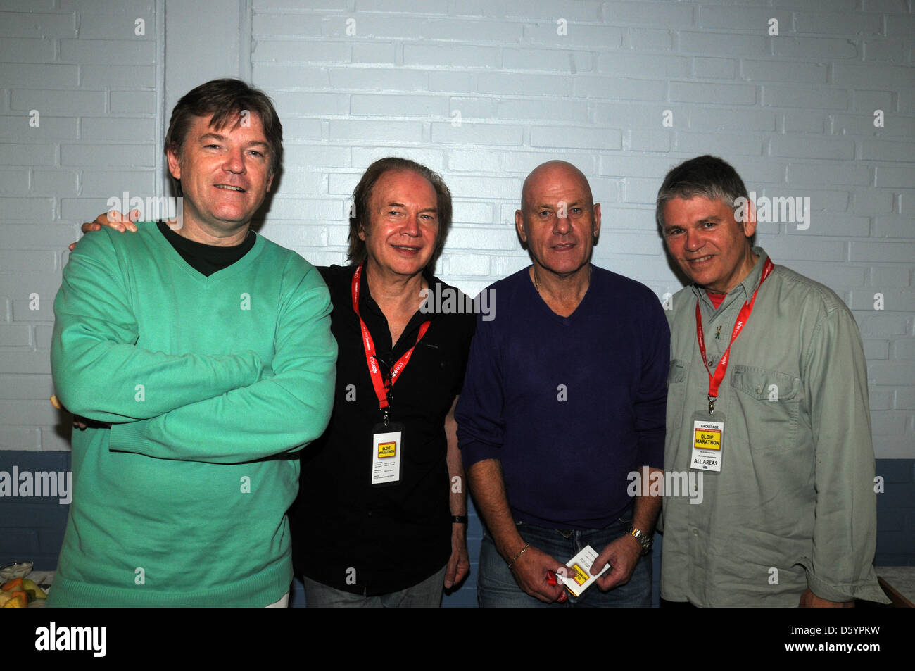 The British band The Rubettes featuring (L-R) Marc Haley, Alan Williams ...
