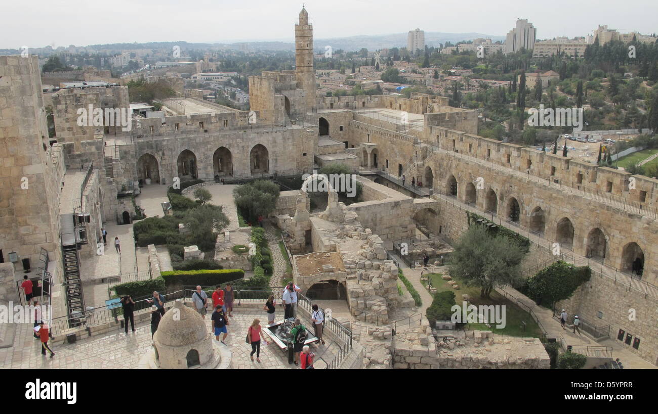 View of the Tower of David Museum of the History of Jerusalem, Israel ...