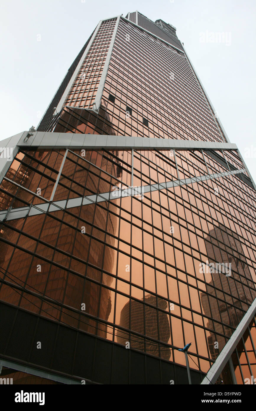 The Mercury City Tower rises up to the grey sky in Moscow, Russia, 01 ...