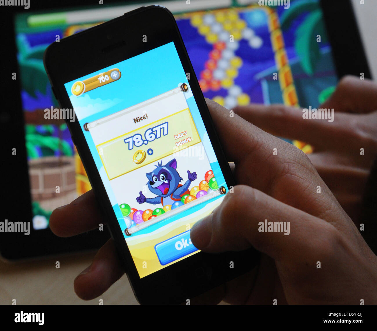 ILLUSTRATION - Employees of the computer game company Wooga play the ...