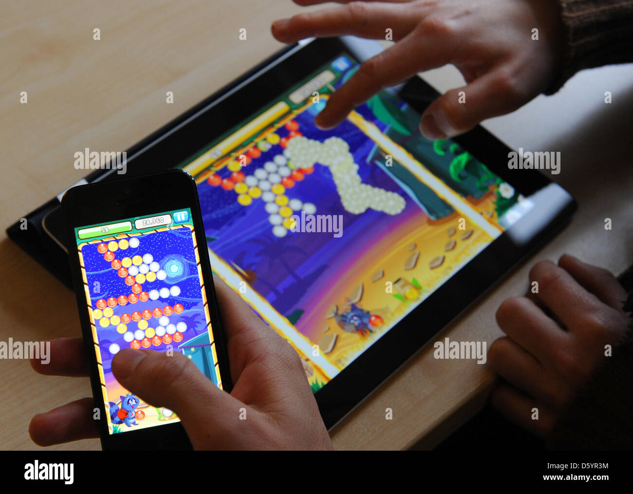 ILLUSTRATION - Employees of the computer game company Wooga play the ...