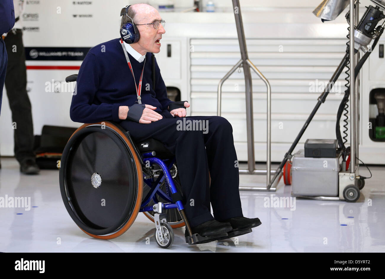 The team principal of Williams, British Frank Williams, seen during the ...