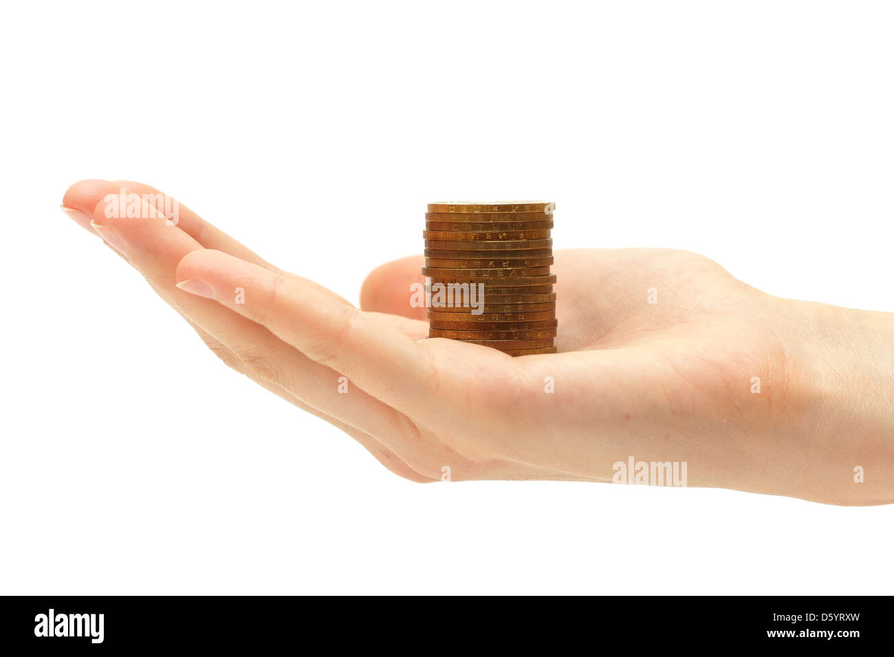 Hand holding stack cash Cut Out Stock Images & Pictures - Alamy