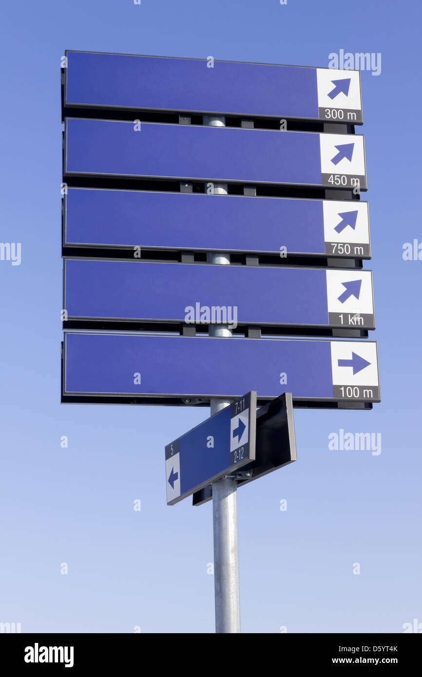 blue road sign Stock Photo - Alamy