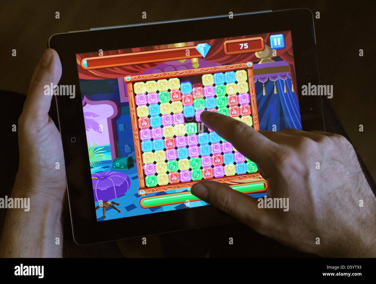 Computer game developer Wooga presents Diamond Dash, a computer game ...