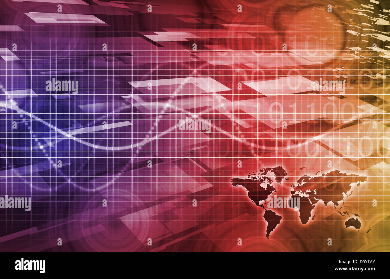 Media Communication on the Internet with Data Art Stock Photo - Alamy
