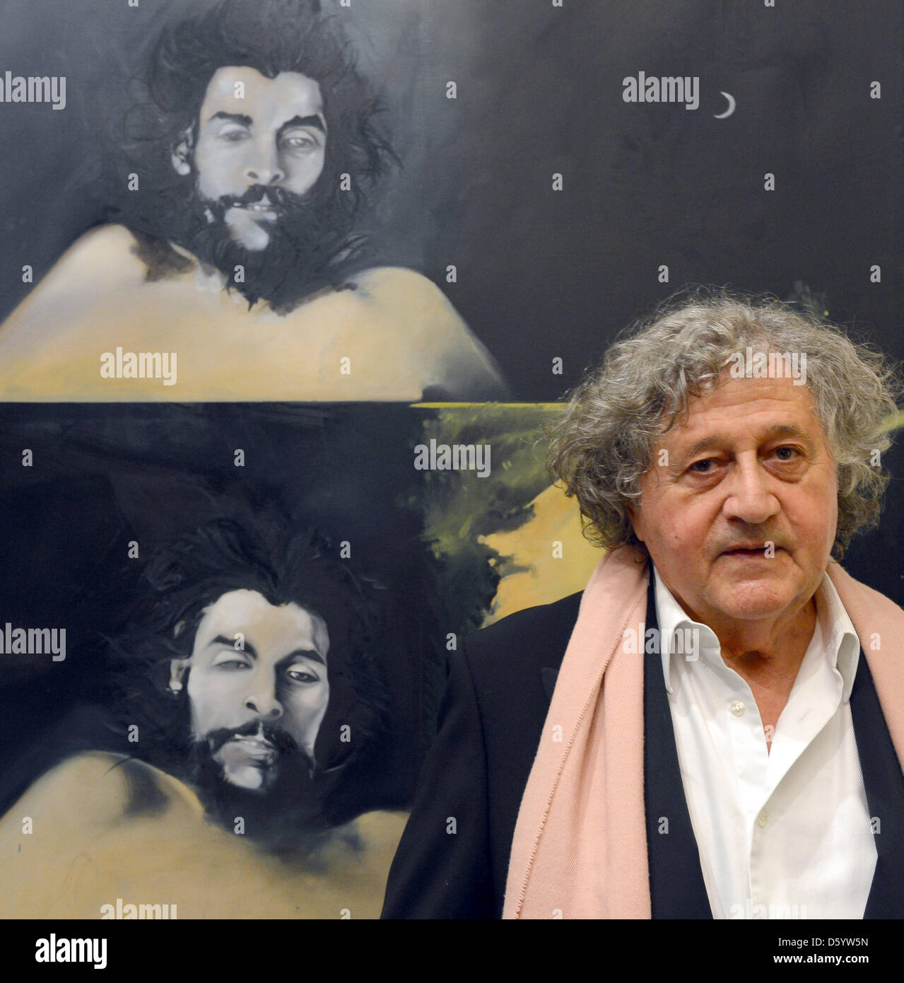 Italian artist Bruno Bruni stands before his works at the factory of ...