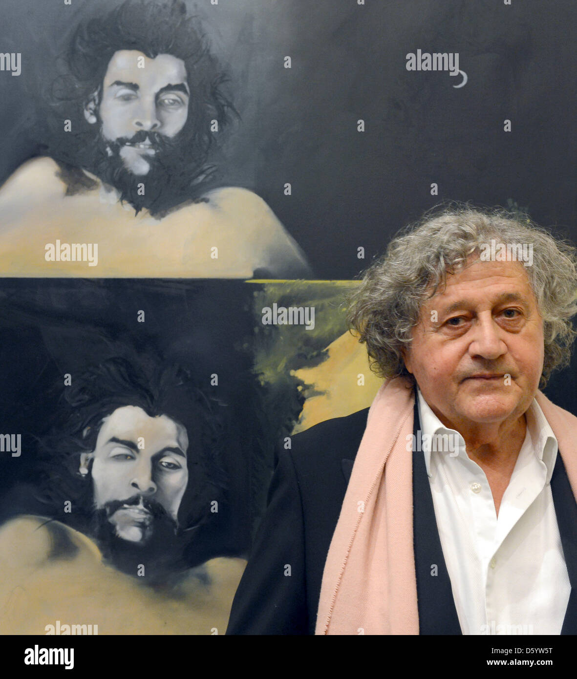 Italian artist Bruno Bruni stands before his works at the factory of ...