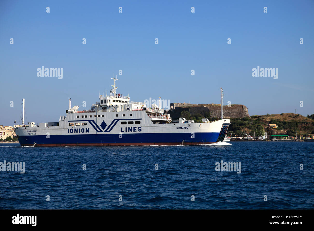 Ionion Lines ferry corfu, New Port area of Corfu Town, Corfu Island ...