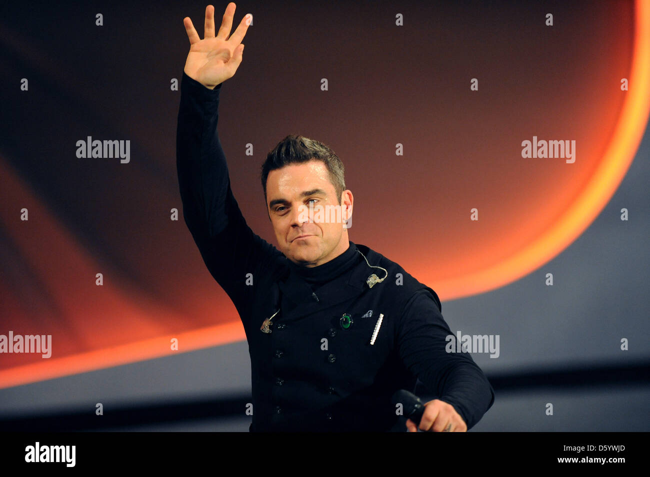 British singer Robbie Williams performs during the German television ...