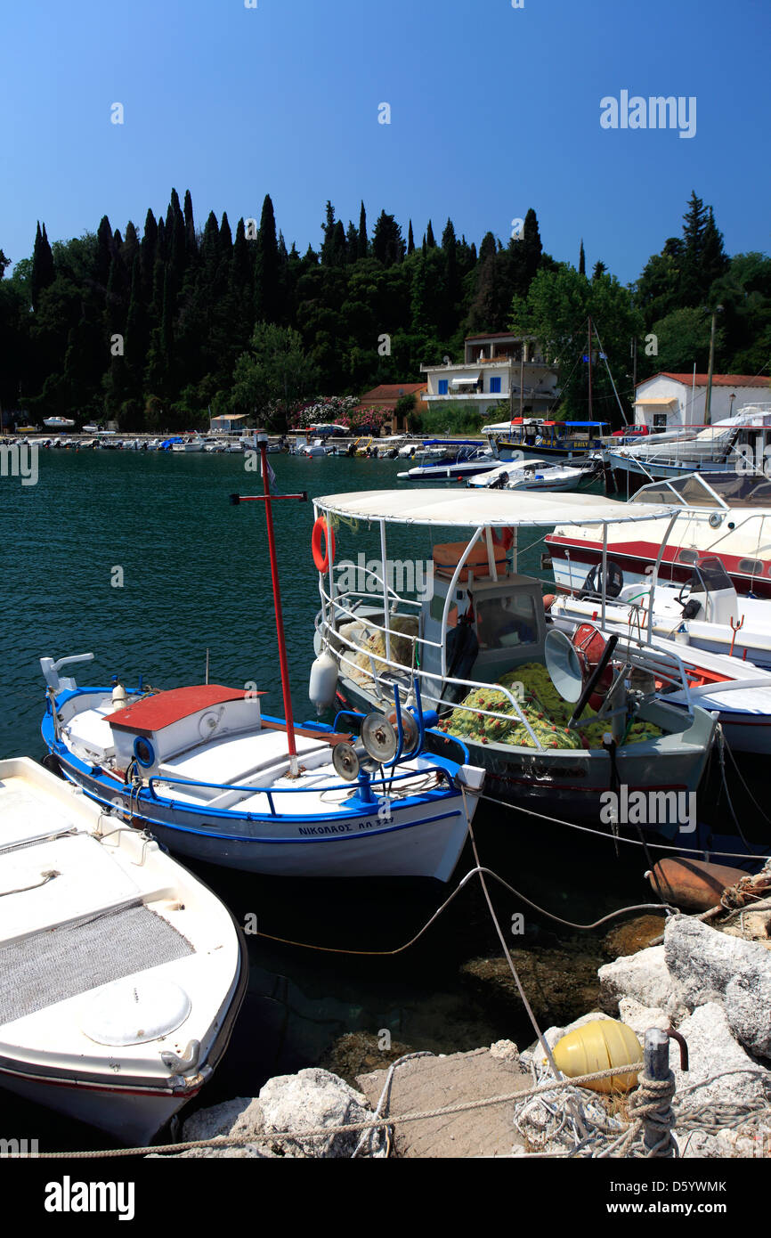 View of Ipsos beach resort, Corfu Island, Greece, Europe Stock Photo ...
