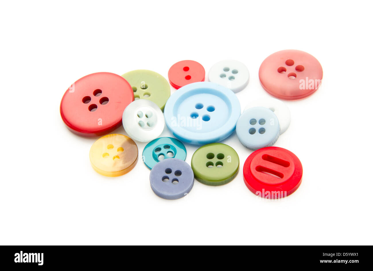 group of colorful buttons isolated on white background Stock Photo - Alamy