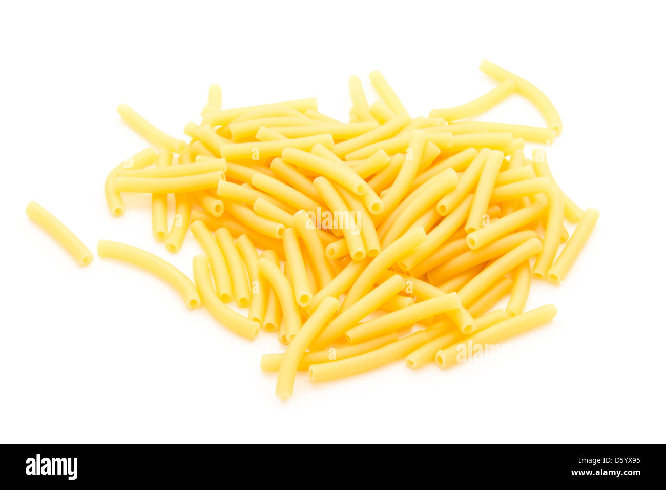 italian pasta maccheroni isolated on white background Stock Photo - Alamy