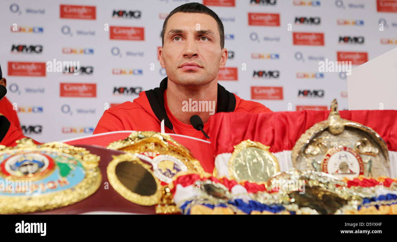 Ukrainian heavy weight boxing world champion Vladimir Klitschko poses ...