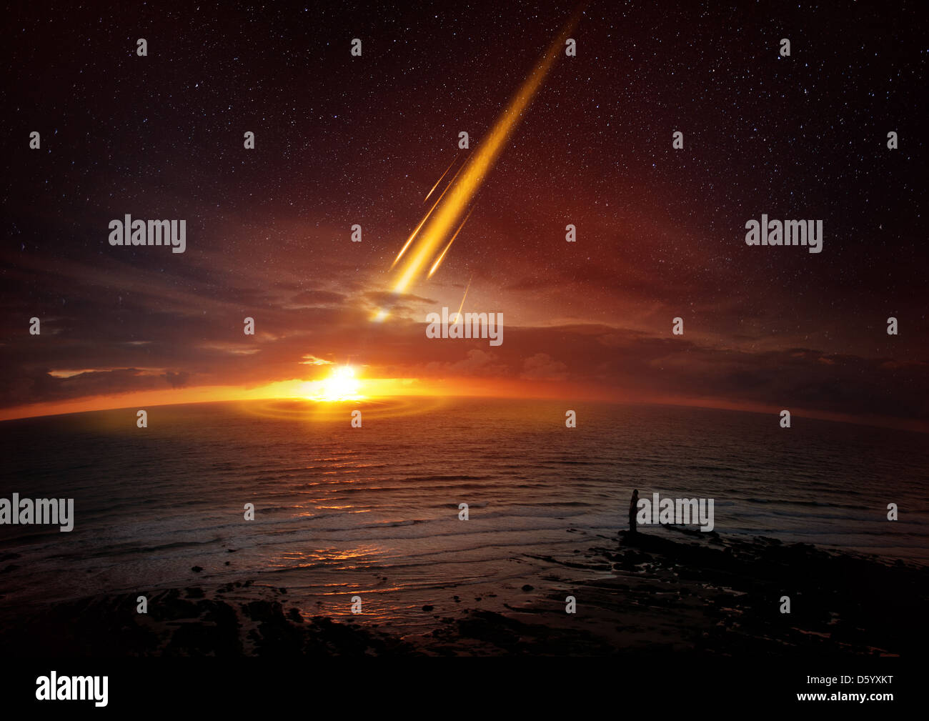 Asteroid impacting earth hi-res stock photography and images - Alamy