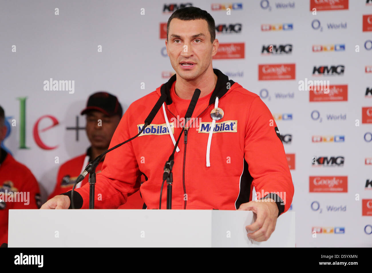 Ukrainian heavy weight boxing world champion Vladimir Klitschko speaks ...