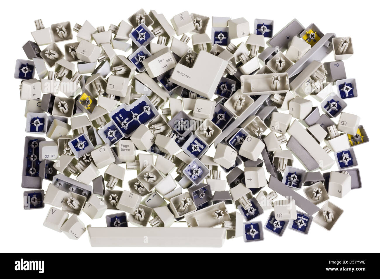 Broken plastic komputer buttons Stock Photo - Alamy