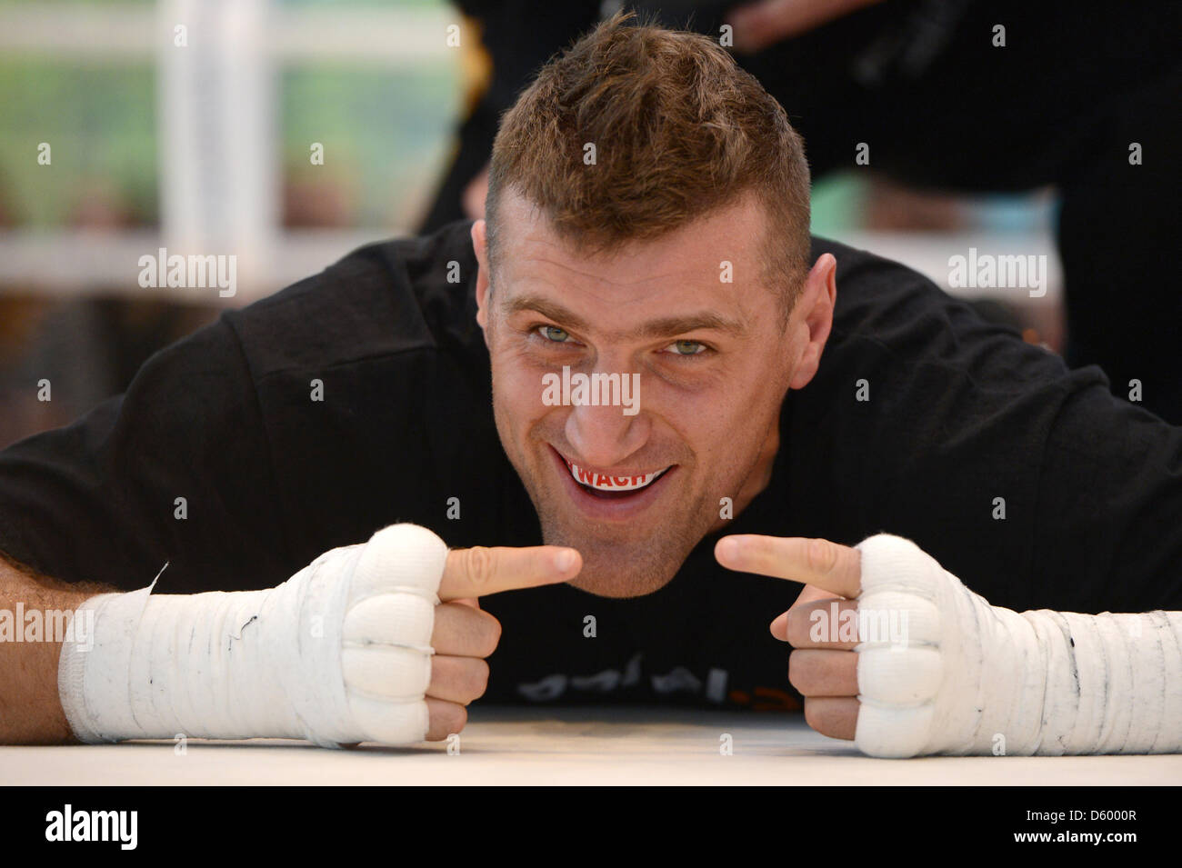 Polish heavyweight boxer and Klitschko challenger Mariusz Wach poses ...