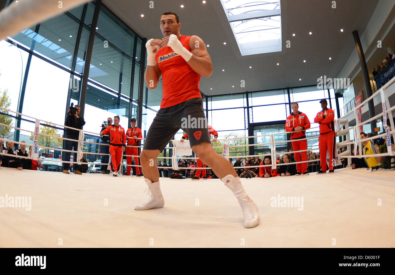 Ukrainian boxing heavyweight world champion Wladimir Klitschko boxes ...