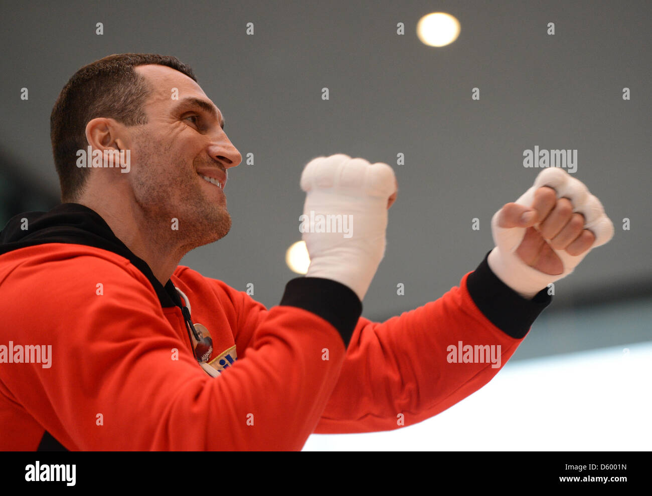 Ukrainian boxing heavyweight world champion Wladimir Klitschko boxes ...