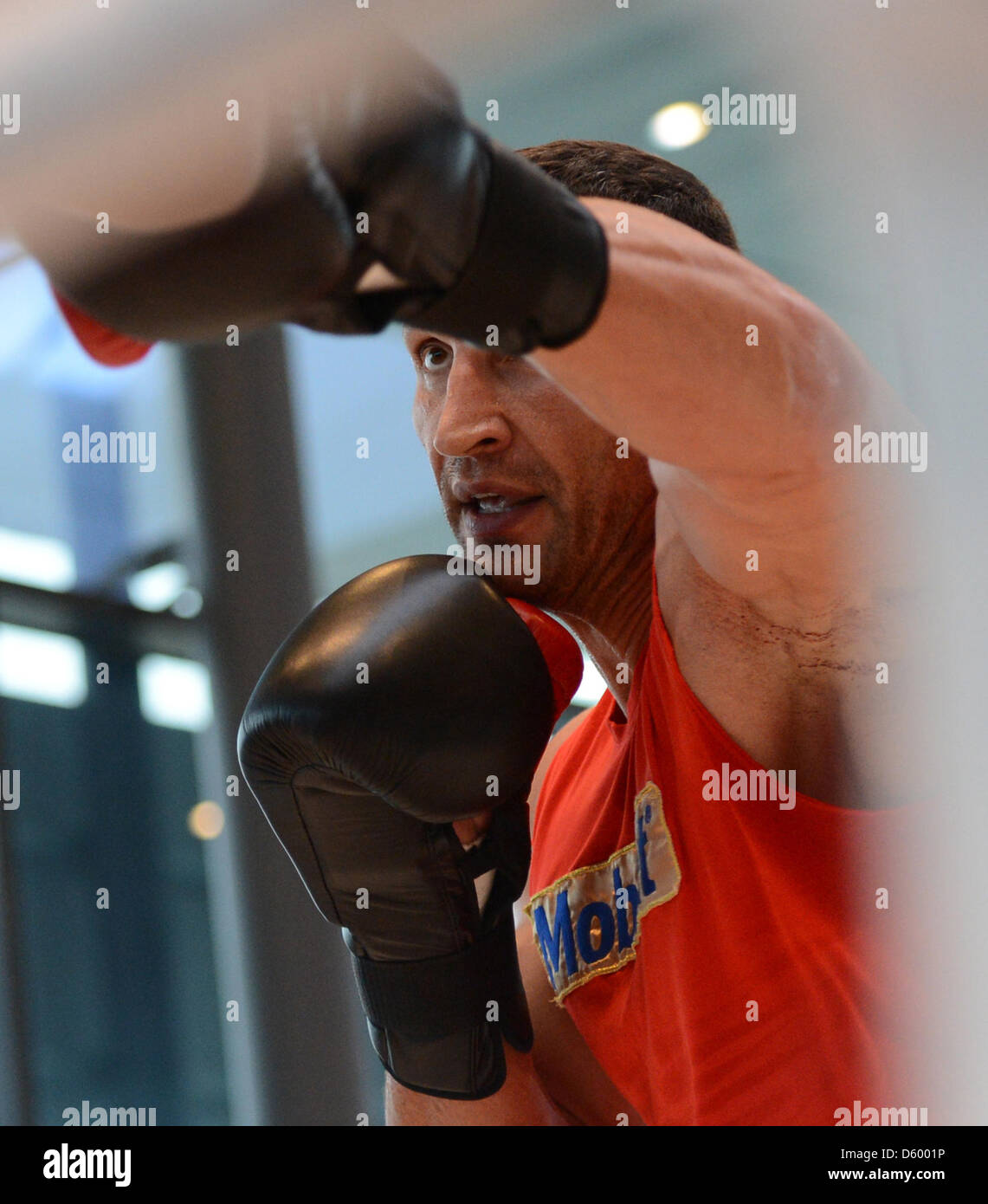 Ukrainian boxing heavyweight world champion Wladimir Klitschko boxes ...