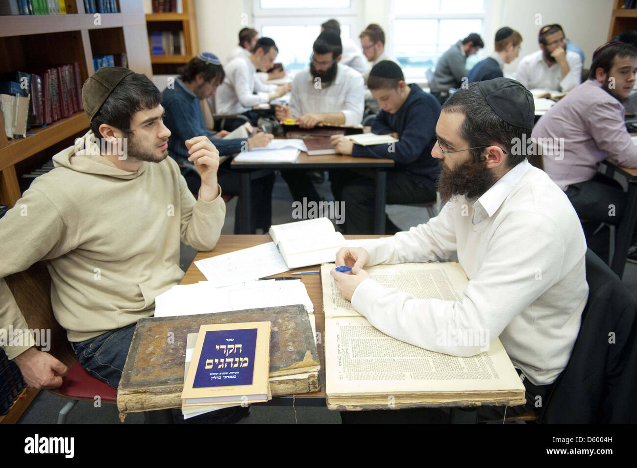 Prospective rabbis study at the Jewish educational centre Chabad in the ...