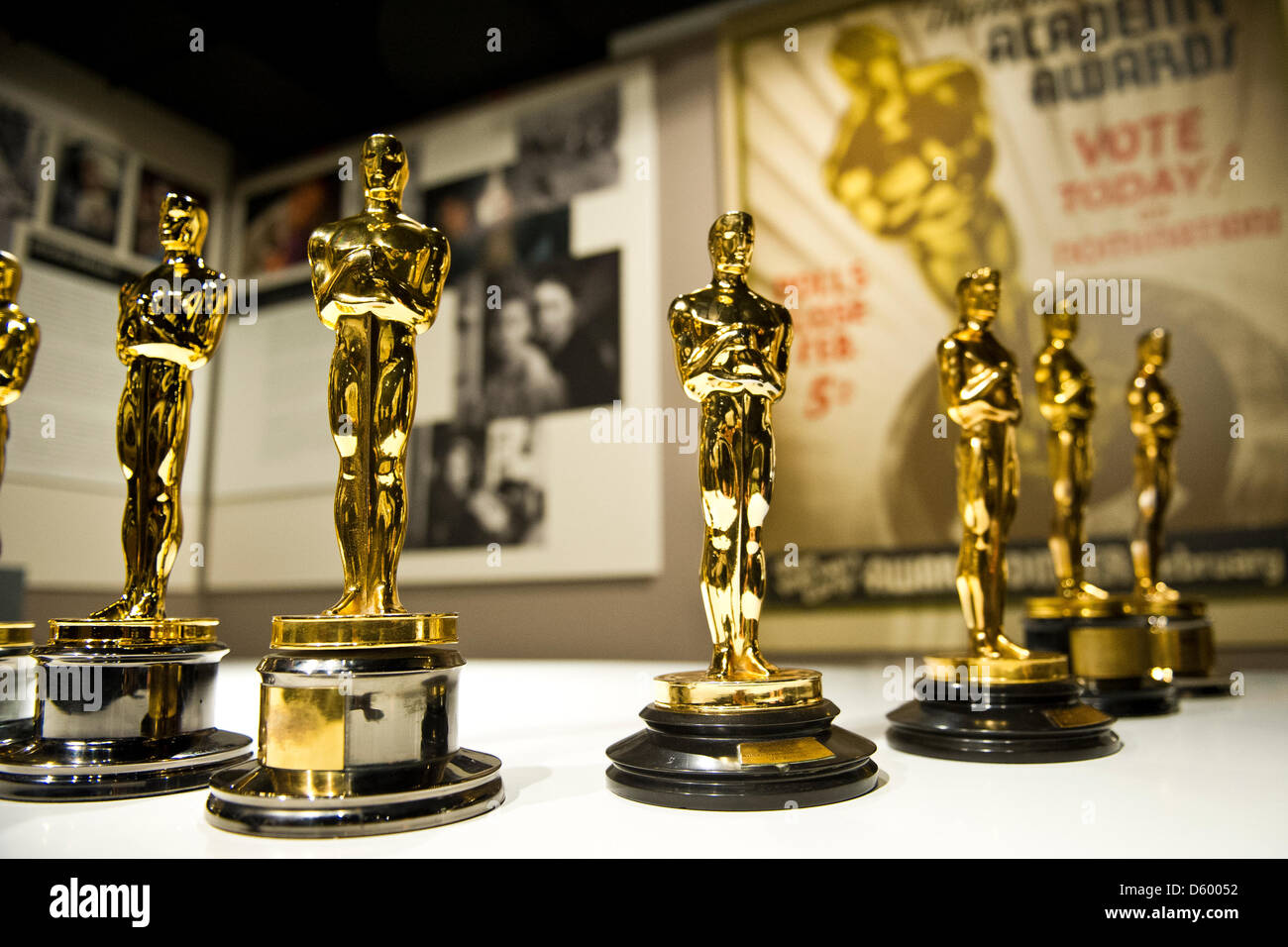 Several Oscar statues are on display at the German Movie Museum in ...