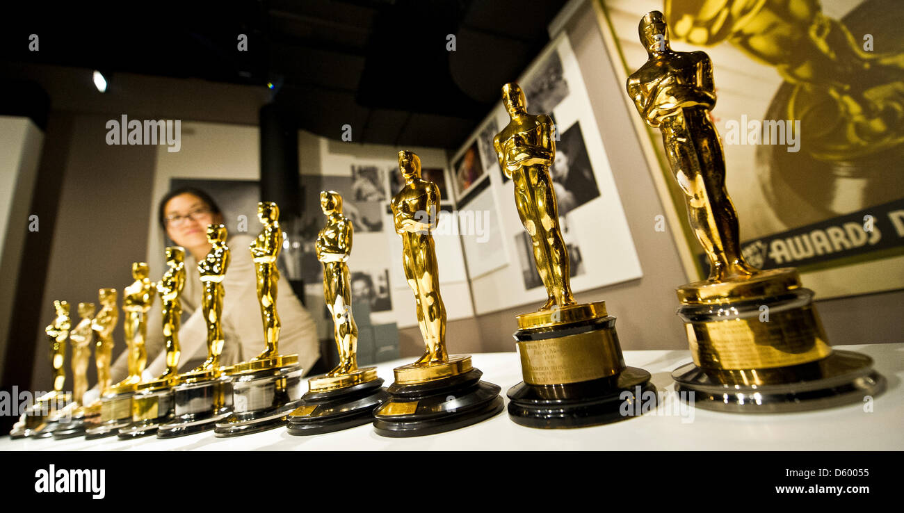Several Oscar statues are on display at the German Movie Museum in ...