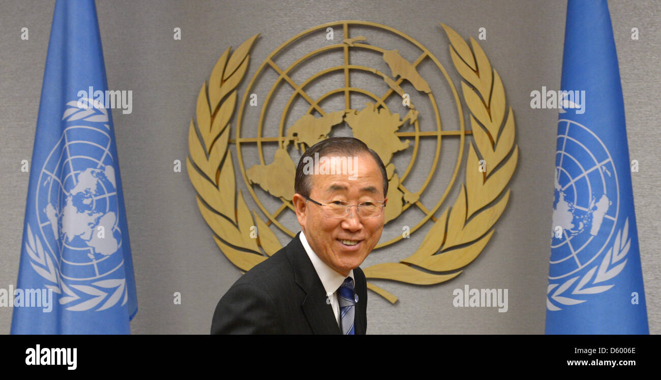 Secretary-General of the United Nations Ban Ki-moon is pictured at the ...