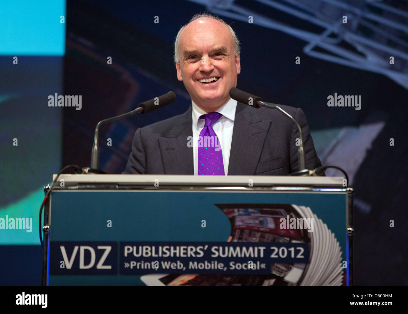 Nicholas Coleridge, president of Conde Nast International speaks at the ...