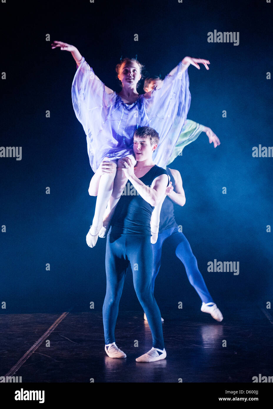 Young boys and girls members of Aberystwyth Arts Centre Dance School ...