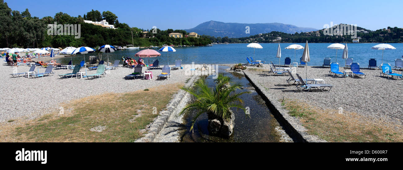 View of Gouvia beach resort, Corfu Island, Greece, Europe Stock Photo ...