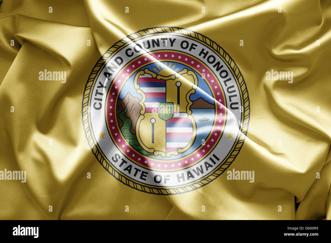 Flag of Honolulu, Hawaii Stock Photo - Alamy