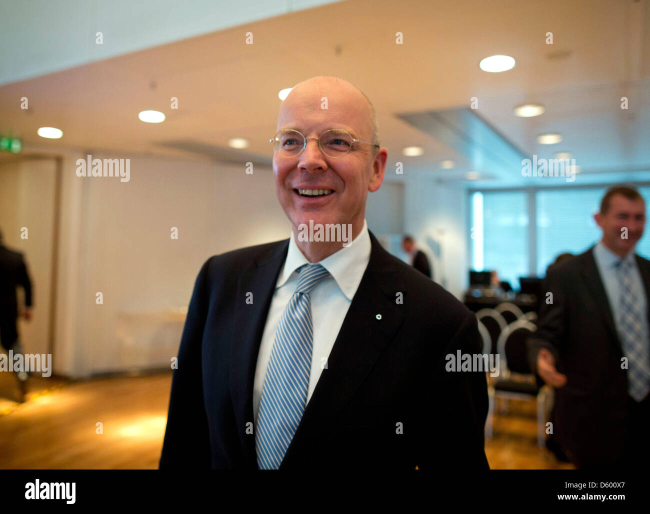 CEO of Commerzbank Martin Blessing arrives before the start of a press ...