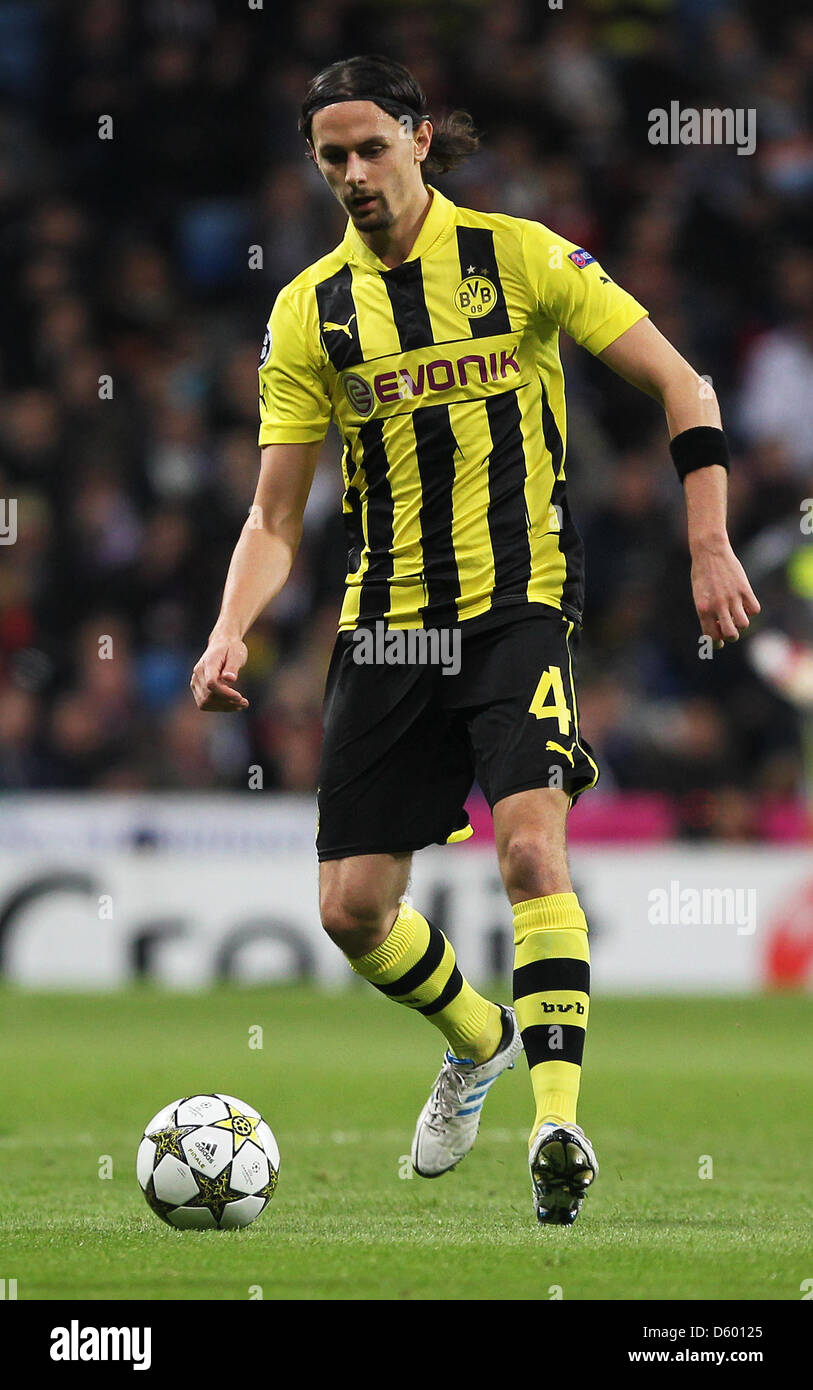 Dortmund's Neven Subotic controls the ball during the Champions League ...