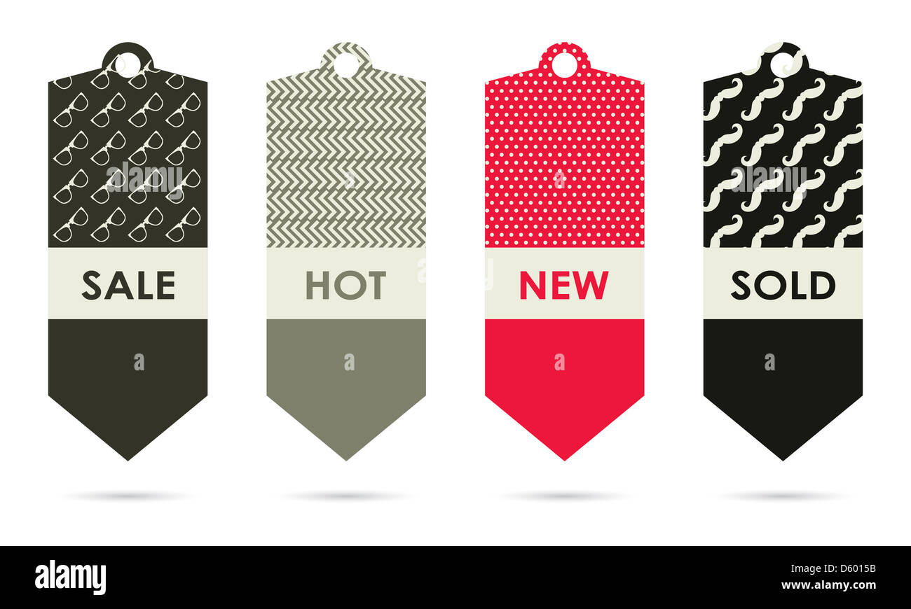 price tag with hipster elements Stock Photo - Alamy