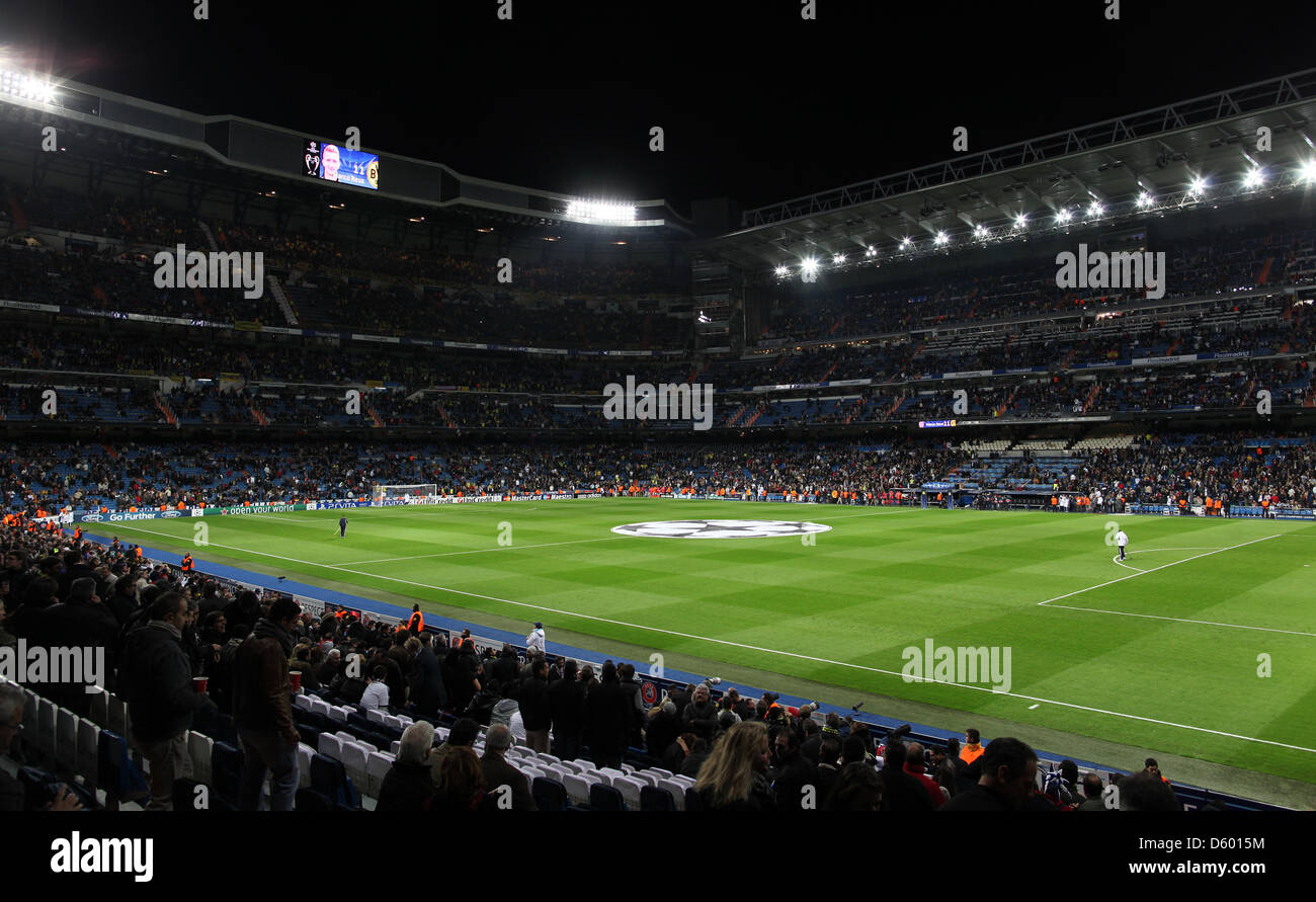The Bernabeu Stadium is seen prior to the Champions League Group D ...