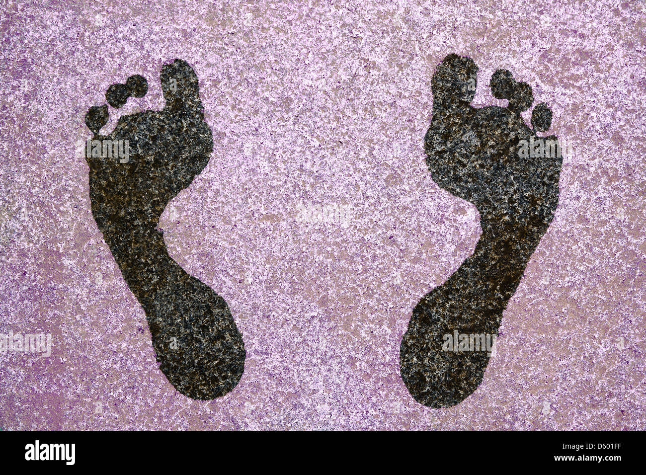 Footprints along walkway on hi-res stock photography and images - Alamy