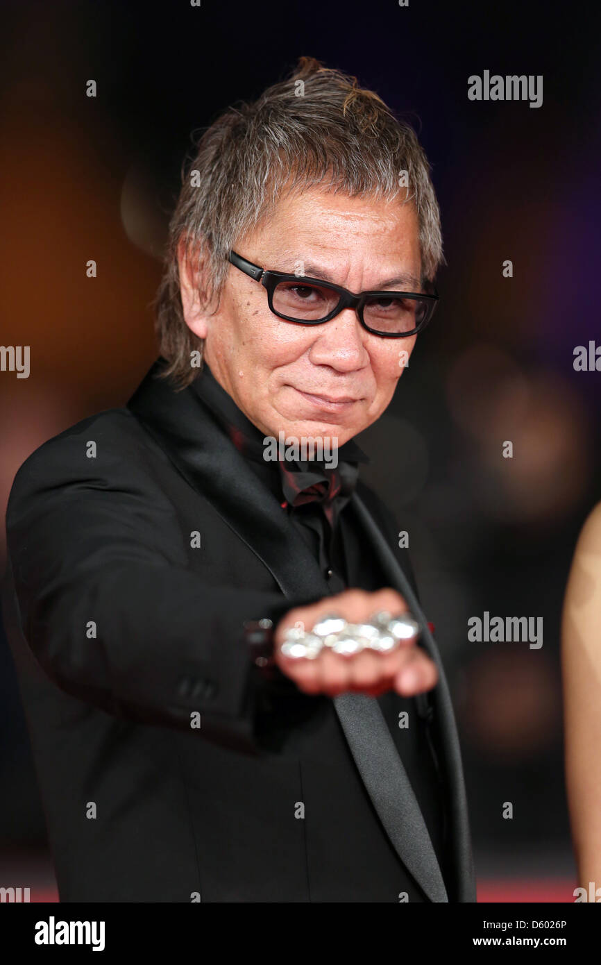 Japanese Director Takashi Miike arrives at the opening of the 7th Rome ...